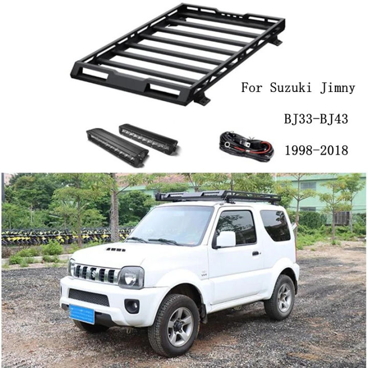 For Suzuki Jimny JB33 JB43 1998-2018 Top Roof Rack Rail Luggage Cross Bar Rail es Basket High ...
