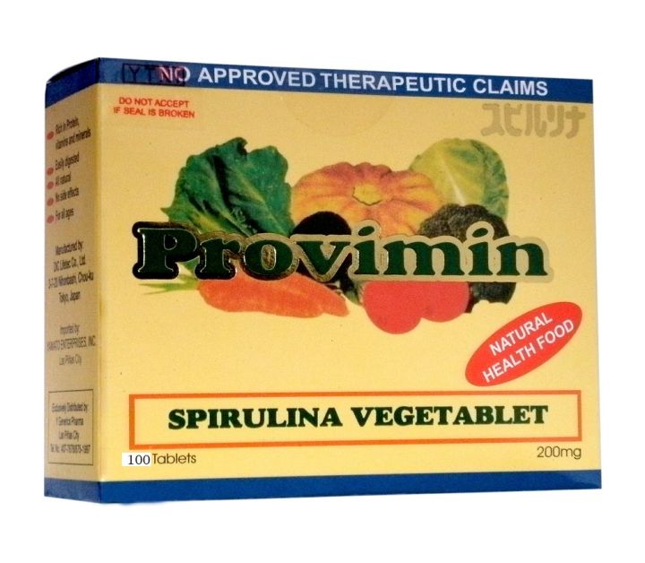 Provimin Spirulina 200mg 100-Tablet Nutrient Dense Authentic Original ...