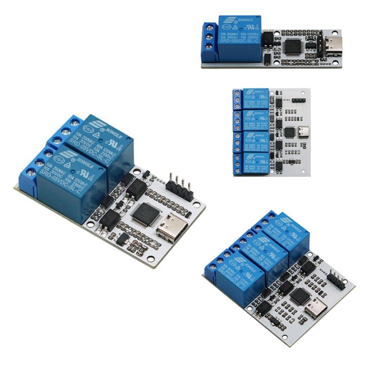 Relay Module USB to CH340 Serial Control Relay Module Optocoupler ...