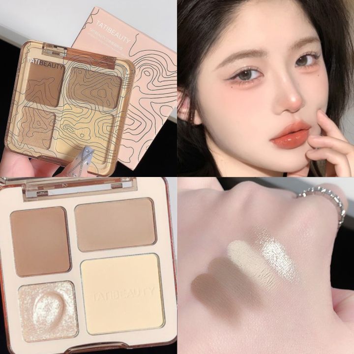 Bevy Highlight & Contour Palette Natural Long-lasting Waterproof Nasal ...