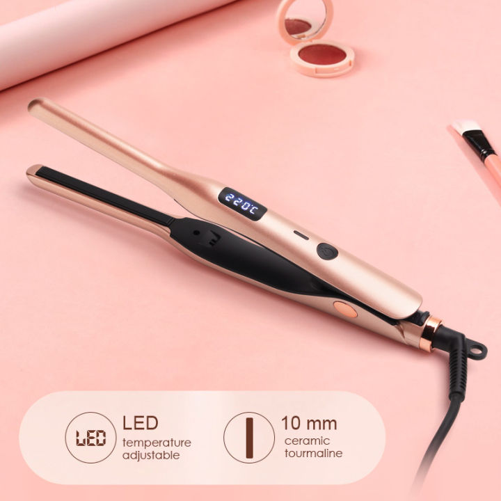 10mm Narrow Plate 2in1 0.3 inch LCD Straight Curling Dual Purpose Hair ...