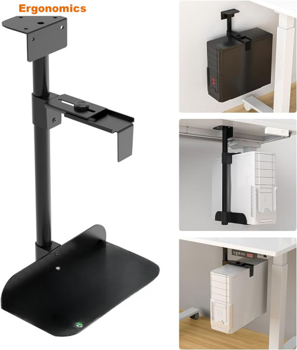 CPU Holder,Ergonomic CPU Holder Under Desk Mount, Holds up to 66 lbs ...