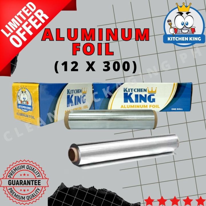 ALUMINUM FOIL KITCHEN KING JUMBO ROLL 12 METERS LENGTH X 300MM WIDTH (SAKTO/TIPID PACK) | Lazada PH