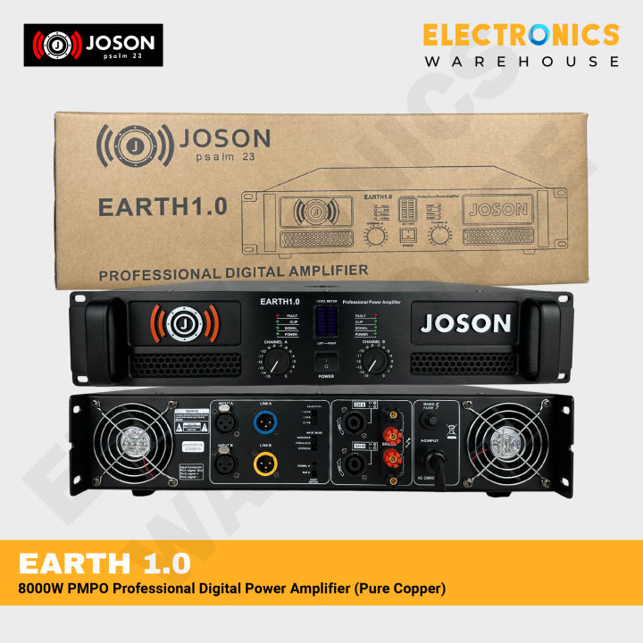 Joson Earth 1.0 8000W PMPO Professional Digital Power Amplifier (Pure ...
