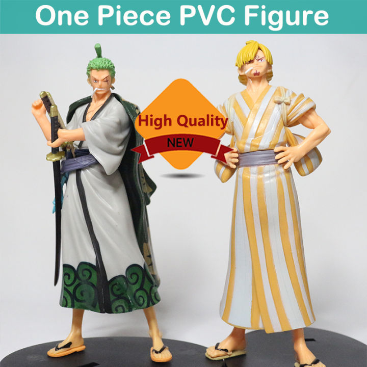 2ชิ้น/เซ็ต One-Piece Zoro PVC ตุ๊กตาขยับแขนขาได้ Sanji PVC รูปของเล่น ...
