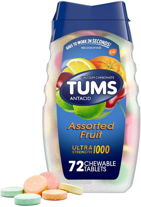 Tums Antacid Assorted Fruit Ultra Strength 1000 (72 Tablets) | Lazada PH