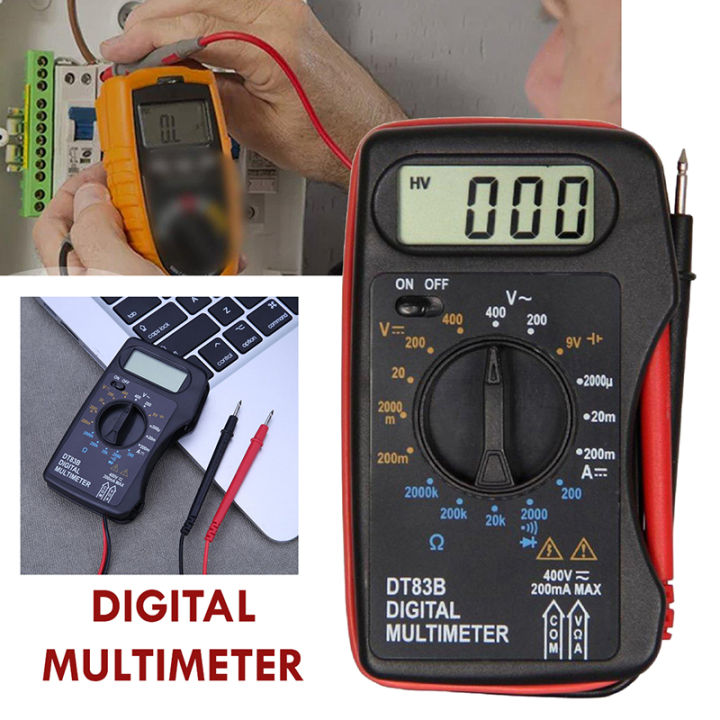 Pocket Size Digital Multimeter AC/DC Voltage Multi Tester Multitester ...