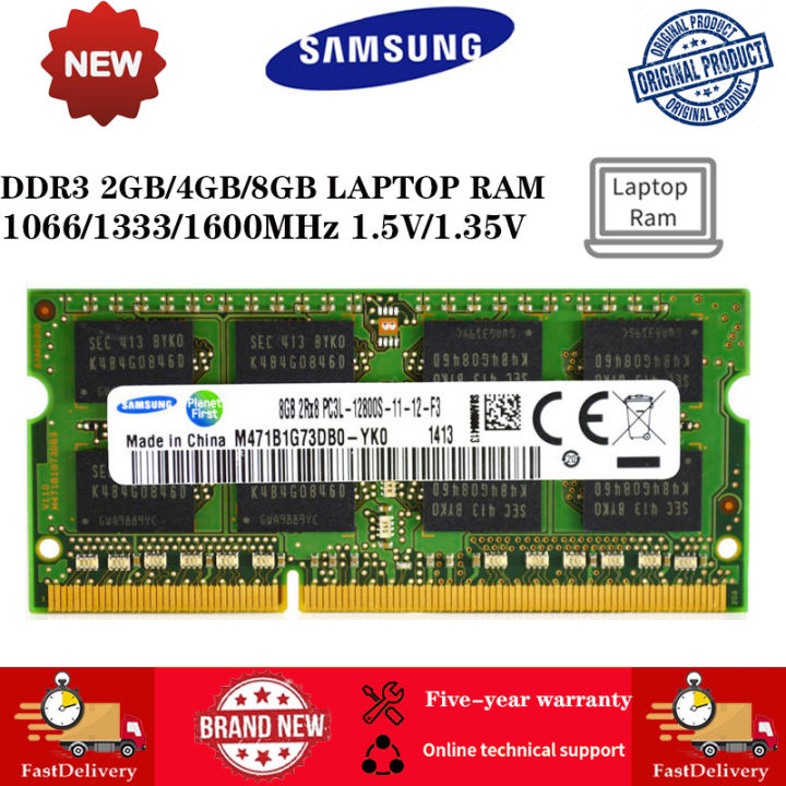 SAMSUNG แล็ปท็อป Ram DDR3 2/4/8GB 1066/1333/1600MHz DDR2 667/800MHz PC3-12800s DDR3L 1.35V/1.5V ...