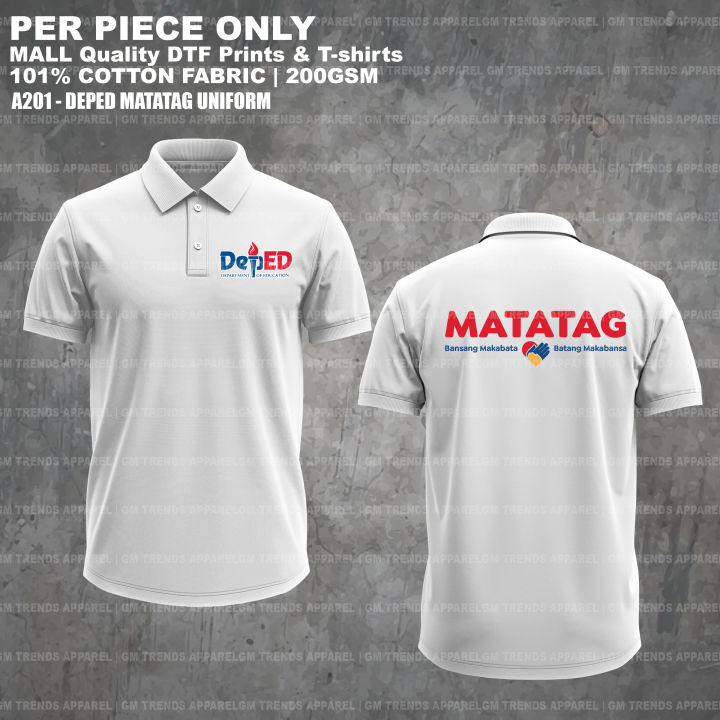 GM Trends Apparel - A201| Unisex DEPED MATATAG UNIFORM Premium Cotton ...