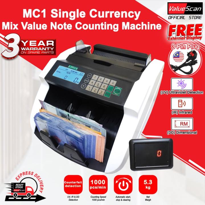 Valuescan's Effice - MC1 Money Bank Note Counting Machine / Money Count ...