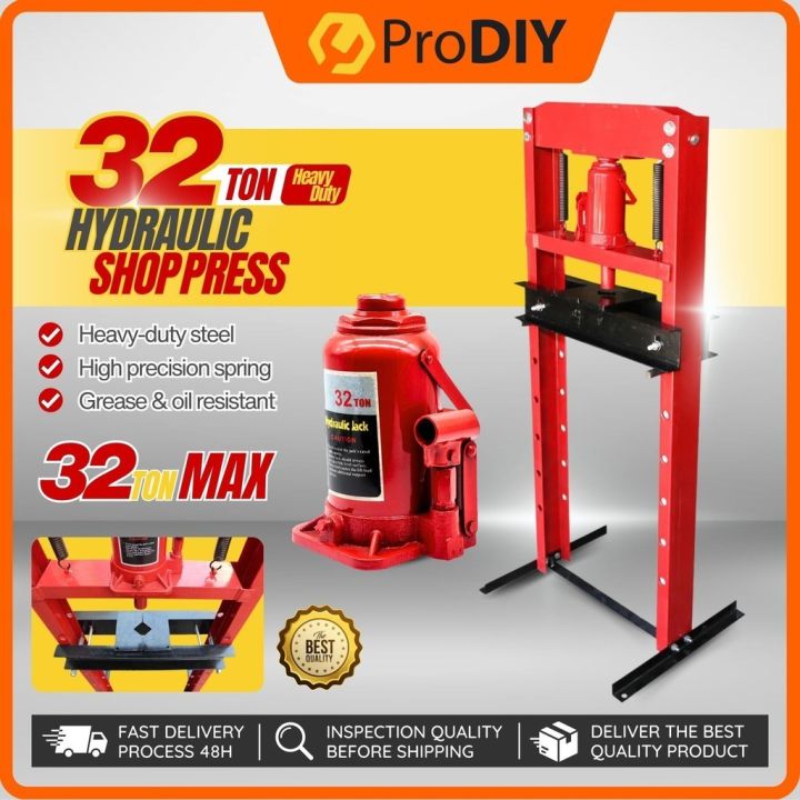 32 TON Hydraulic Press Shop 32 TON Bottle Jack Manual Pump Press ...