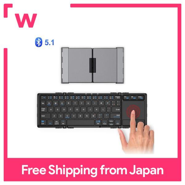 Iclever Keyboard Folding Bluetooth Usb Touch Pad 3 Devices Simultaneous Switchable Stand Mini