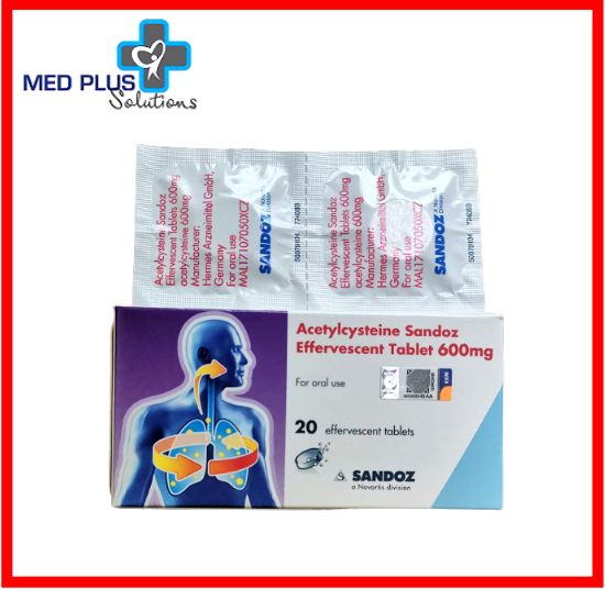 Sandoz Acetylcysteine Effervescent Tablet 600mg 20's (EXP: 12/2026 ...