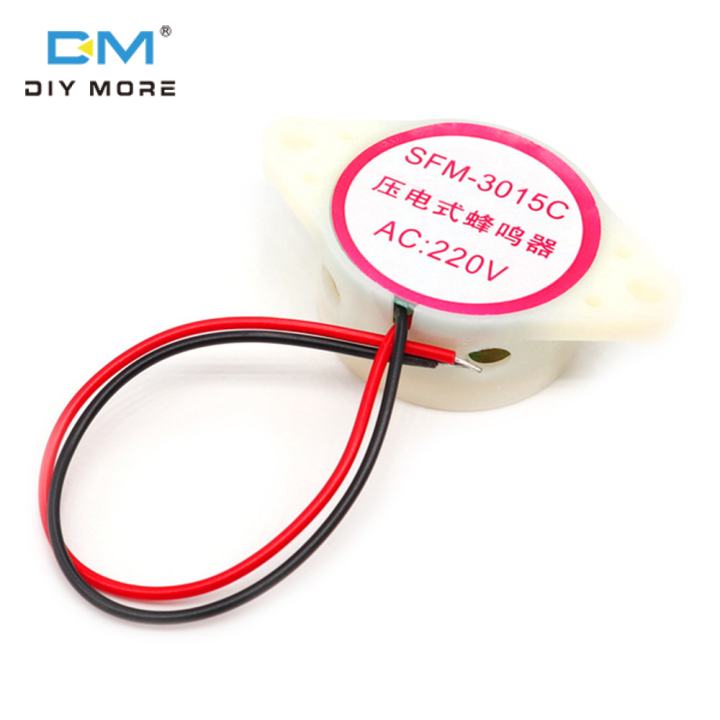 diymore Buzzer Alarm Electronic Beep Buzzer AC 220V SFM-27 Active Piezo ...