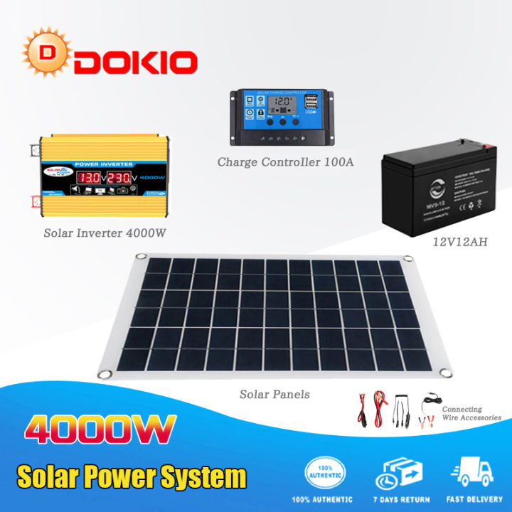 Solar Power Generation System Dual USB Solar Panel 4000W Power Inverter ...