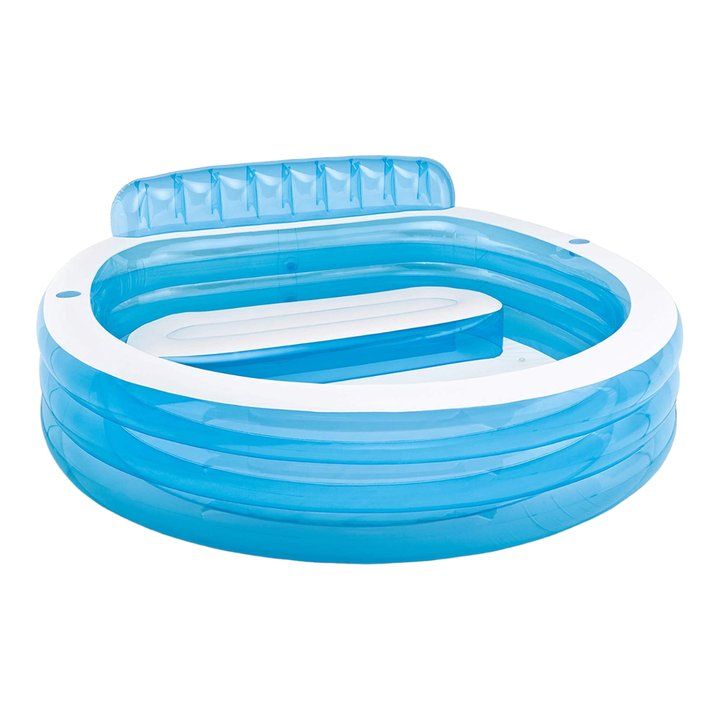 MHS Round Family Pool With Built In Portable Outdoor Pool Inflatable ...