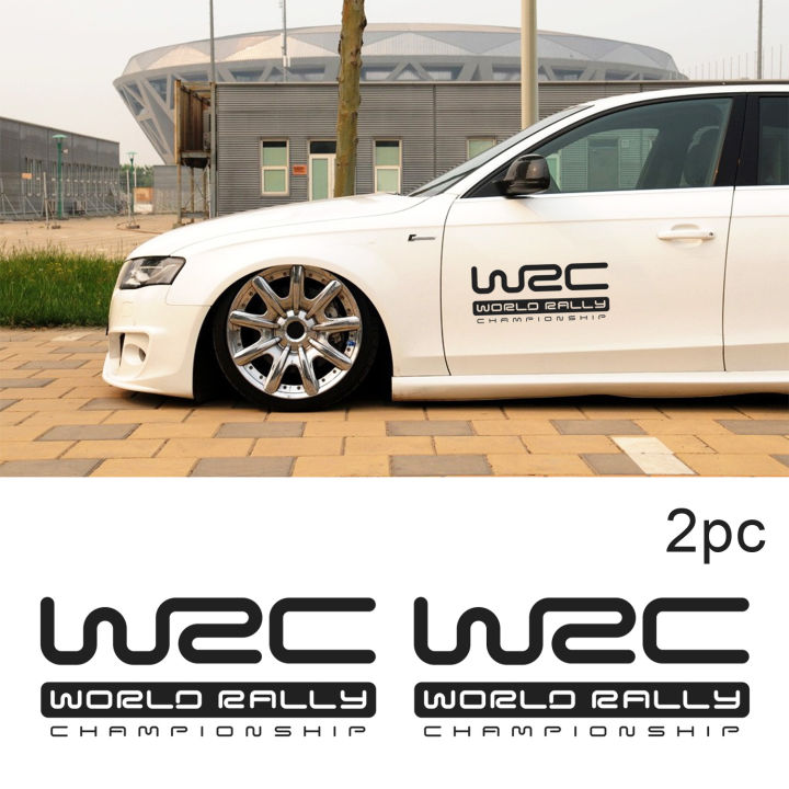 2Pc WRC Decorative Car Stickers Car Door Side Frame Stickers Waterproof ...