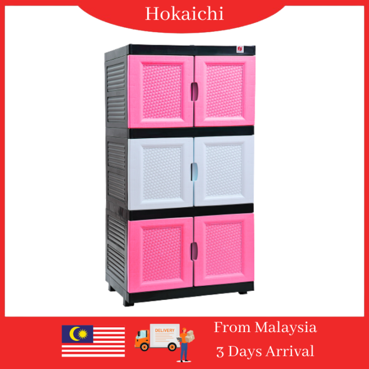 Hokaichi 3 Layers Plastic Space Save Storage Box Drawer Laci Kabinet ...