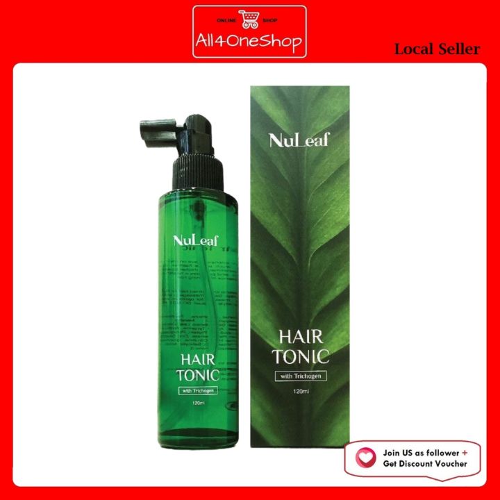 NULEAF HAIR TONIC 120ML - JAPAN FORMULATION WITH TRICHOGEN ( NU LEAF ) | Lazada