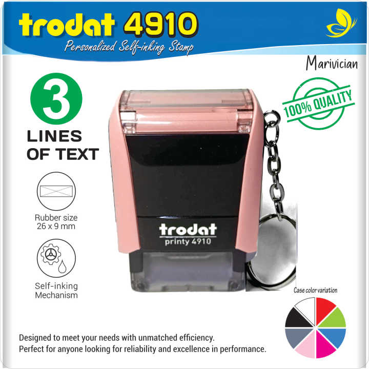 Trodat 4910 Personalized Stamp Self-inking with Custom Name Rubber ...