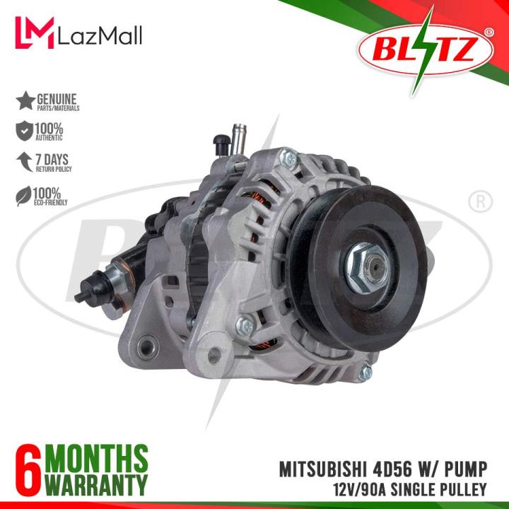 MITSUBISHI 4D56 W/ PUMP 12V/ 90A 1 PULLEY BLITZ ALTERNATOR ASSEMBLY 6 ...