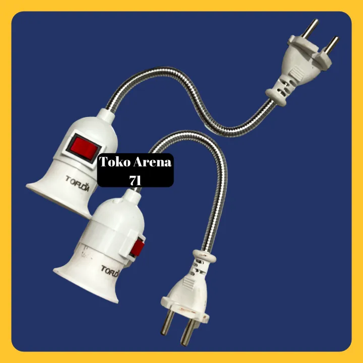 Fitting Lampu Fleksibel Flexible E-27 Adapter extension Converter ...