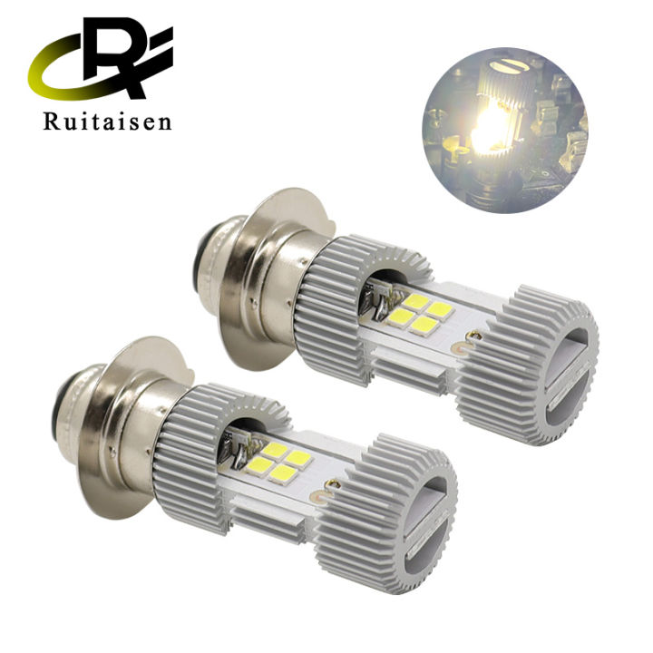 Universal Motorcycle Led Headlight Bulb M5/T19/1LEG- Beterry Operated ...