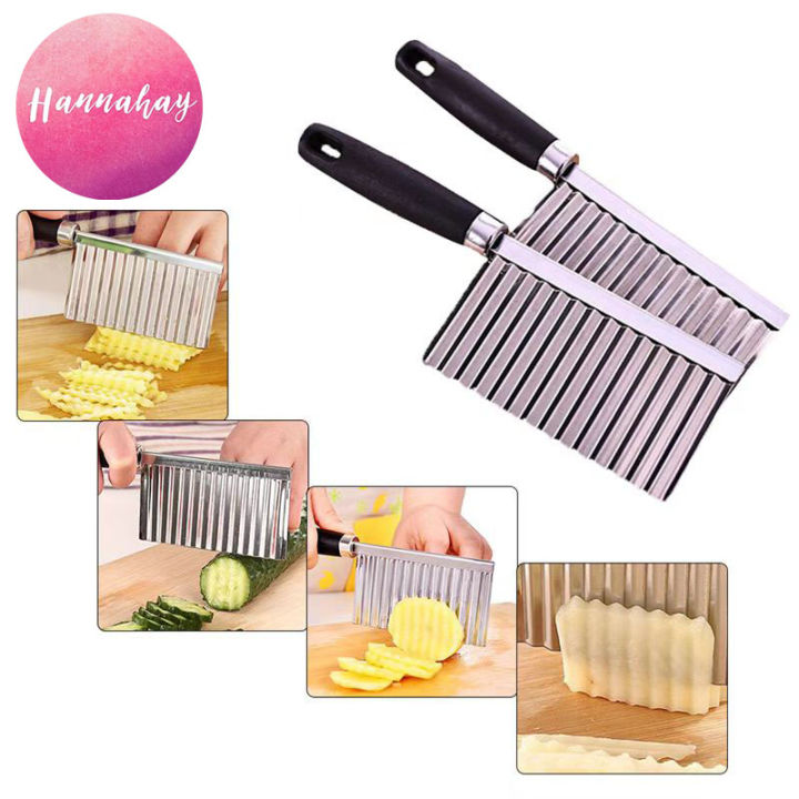 Stainless Steel Potato Wave Knife Vegetable Fruit Multi-function Cutter ...