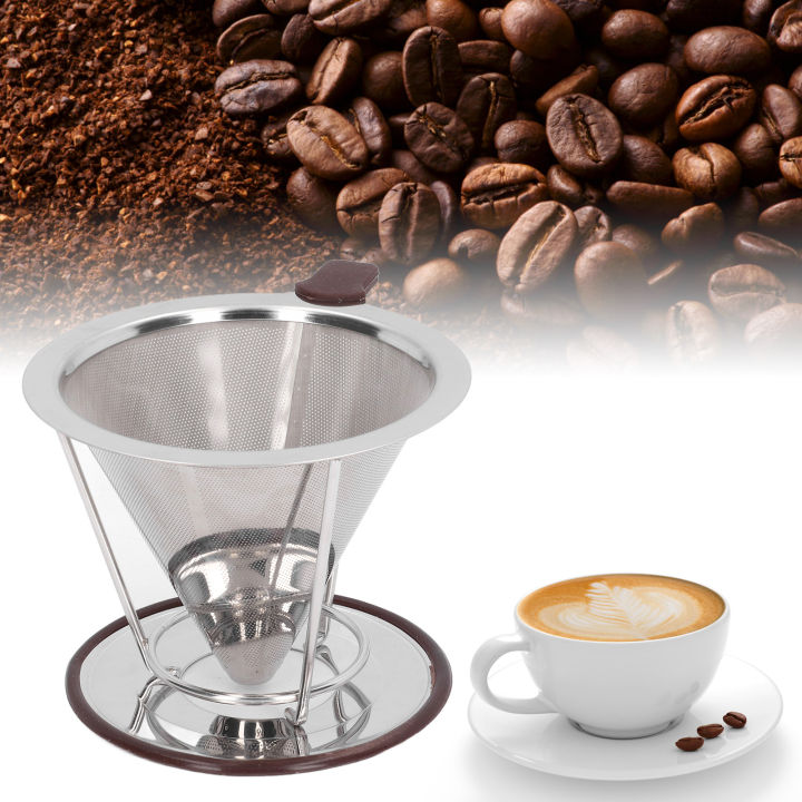 Pour Over Coffee Dripper Stainless Steel Coffee Filter 300 Mesh for ...