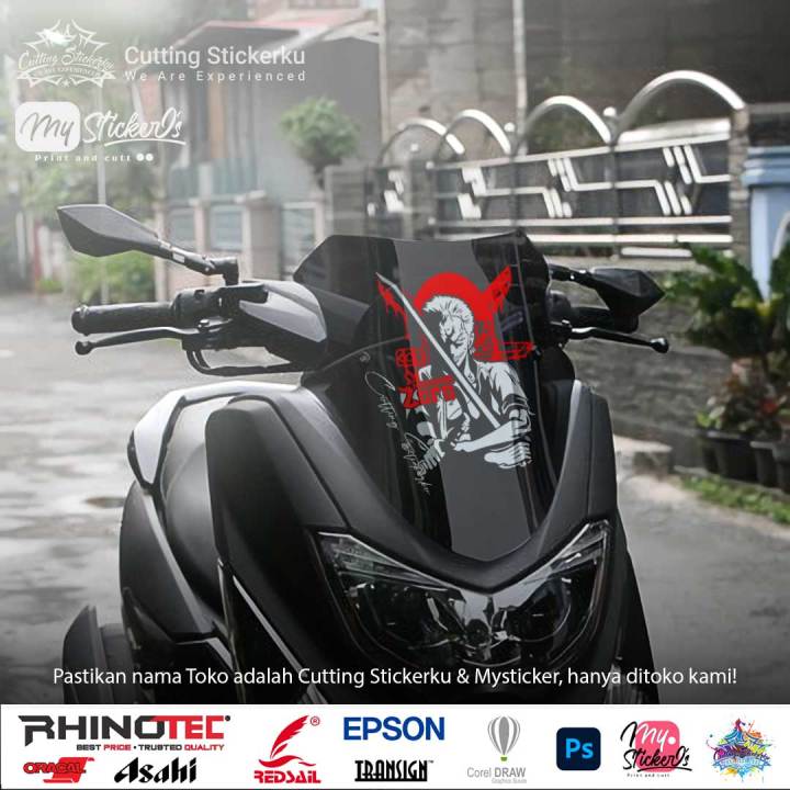 Roronoa Zoro Cutting Sticker Variasi Motor Mobil Stiker One Piece ...
