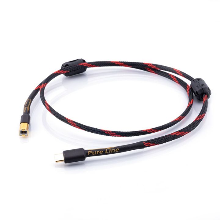 PURELINE HiFi Sliver Plated USB C To B Cable USB Type C To B Audio Data ...