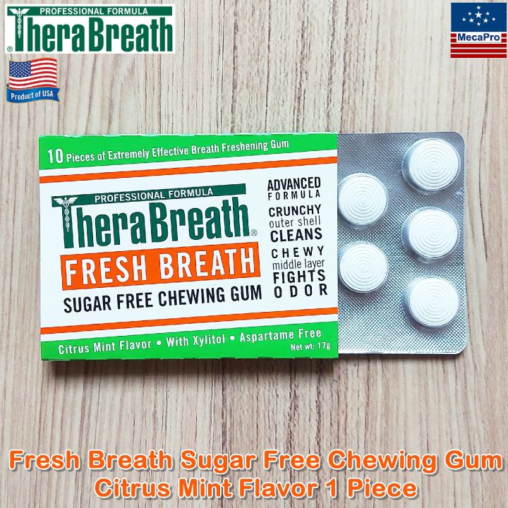 TheraBreath® Fresh Breath Sugar Free Chewing Gum Citrus Mint Flavor 1 ...