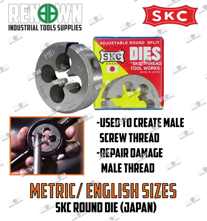 SKC Adjustable Round Die Japan Carbon Steel Assorted Metric English Sizes ( 1-1/2 OD ) | Lazada PH