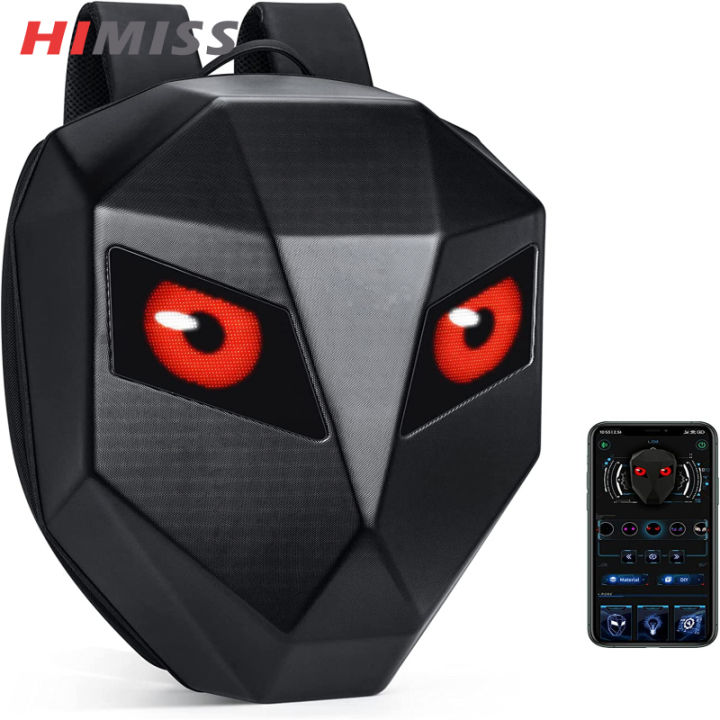HIMISS 16 Inches Led Motorcycle Backpack With Programmable Full Color ...