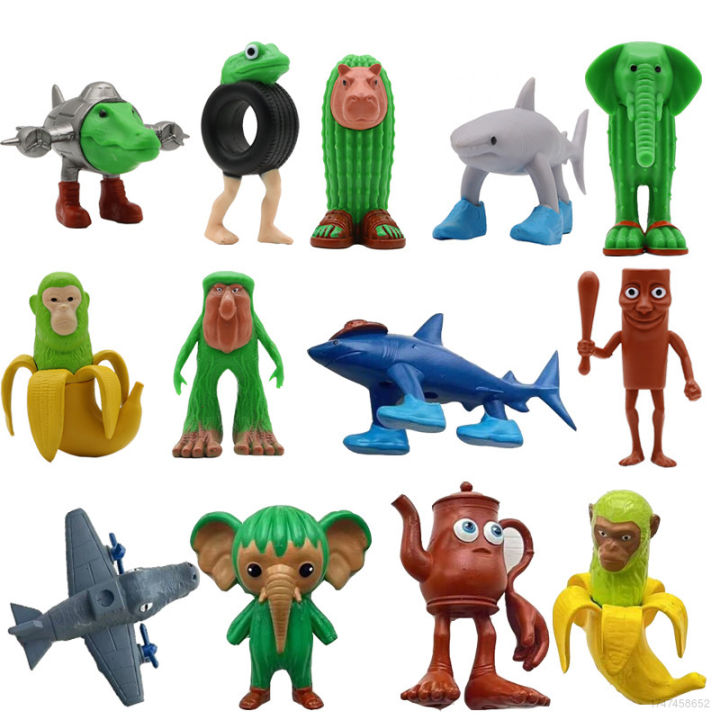 clu 1-24PCS Italian Brainrot Action Figure Tung Tung Sahur Model Dolls ...