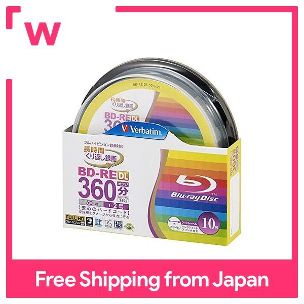 Verbatim Verbatim repeatedly for recording Blu-ray Disc BD-RE DL 50GB 10 sheets white printable ...