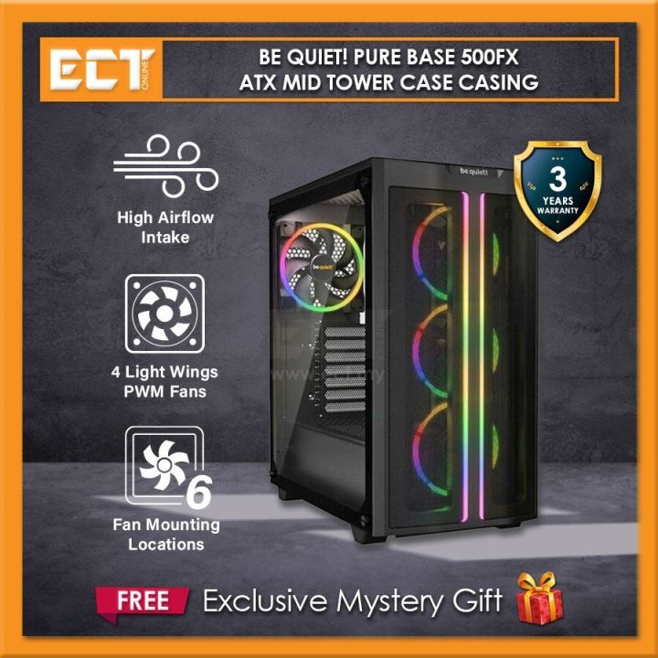 Be Quiet! Pure Base 500FX ATX Mid Tower Case Casing with 4 Pre ...