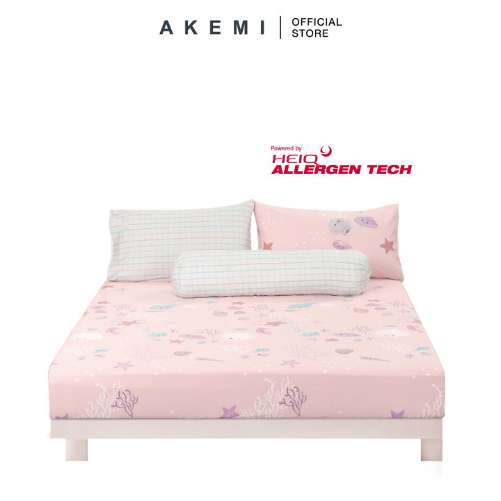 AKEMI Cotton Twill HeiQ Allergen Cheeky Cheeks Fitted Sheet Set 850TC ...