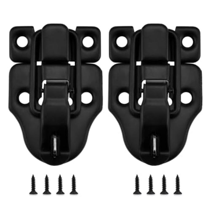 【YF Elife】 Duckbill Latch Lock Set in Classic Black for Cabinets and ...