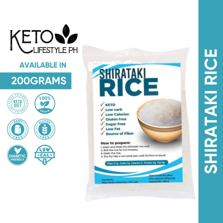 Shirataki Rice 200grams (Rice Substitute/Zero Carb/Zero Calorie/Weight ...