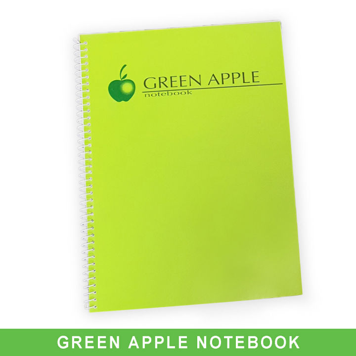 GREEN APPLE NOTEBOOK l Spiral Type 8.5 x 11" - 80 Leaves | Lazada PH