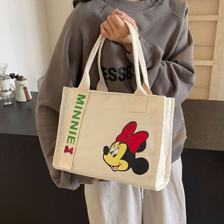 COLOO Mickey Canvas Tote Bag Large Capacity Mommy Bag Cartoon Shoulder ...