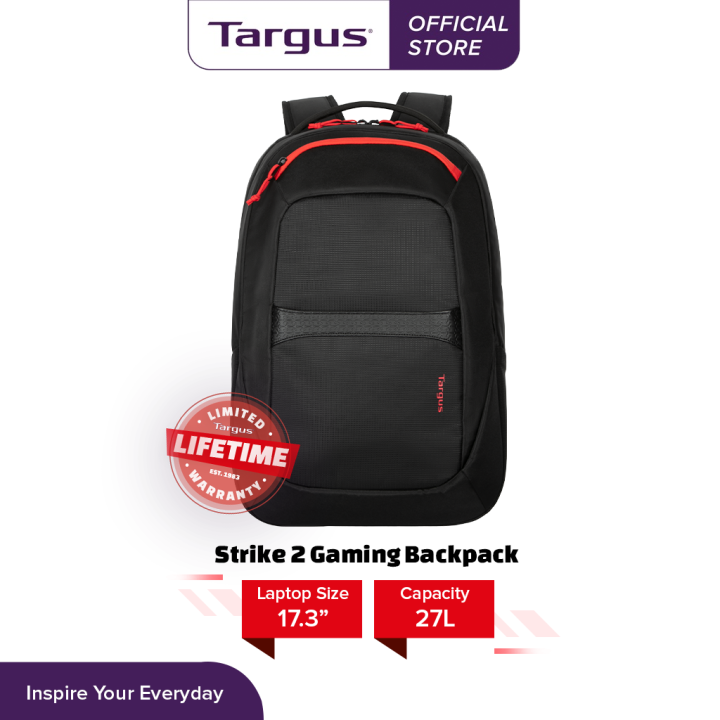 Targus TBB639GL 17.3” Strike II Gaming Backpack with a dedicated laptop ...