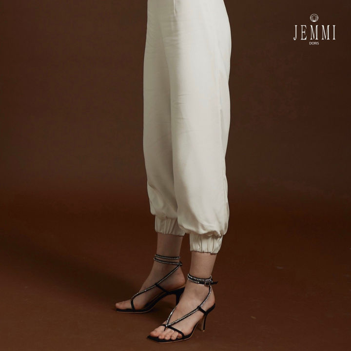 JEMMIDORIS รองเท้าส้นสูง 3 นิ้ว สายพันข้อเท้าพร้อมเพชร -รุ่น Mimi ...