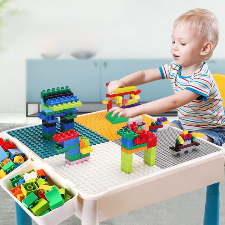 Multifunctional Building Table Kids Activity Big Building Blocks ...
