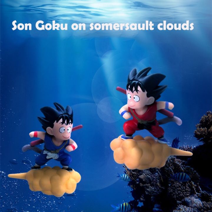 Aquarium Decor Accessories Son Goku on Somersault Cloud Action Figure ...