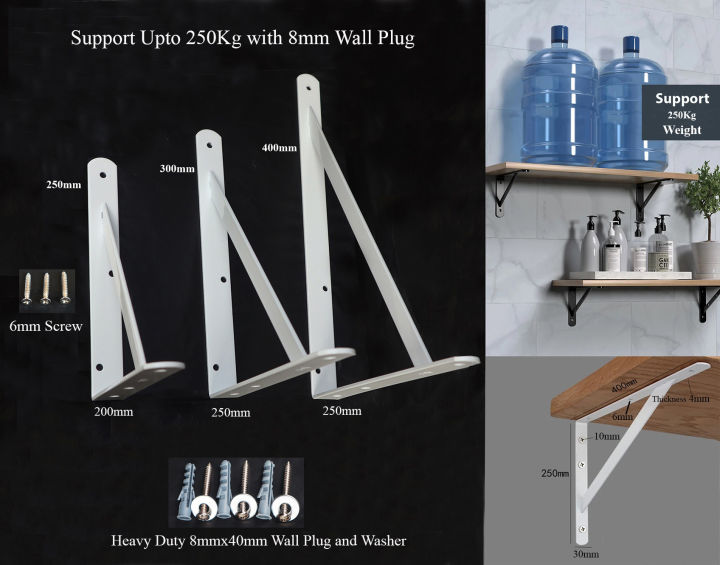 Wall Bracket DIY Shelf Frame Support Holder Heavy Duty support upto ...