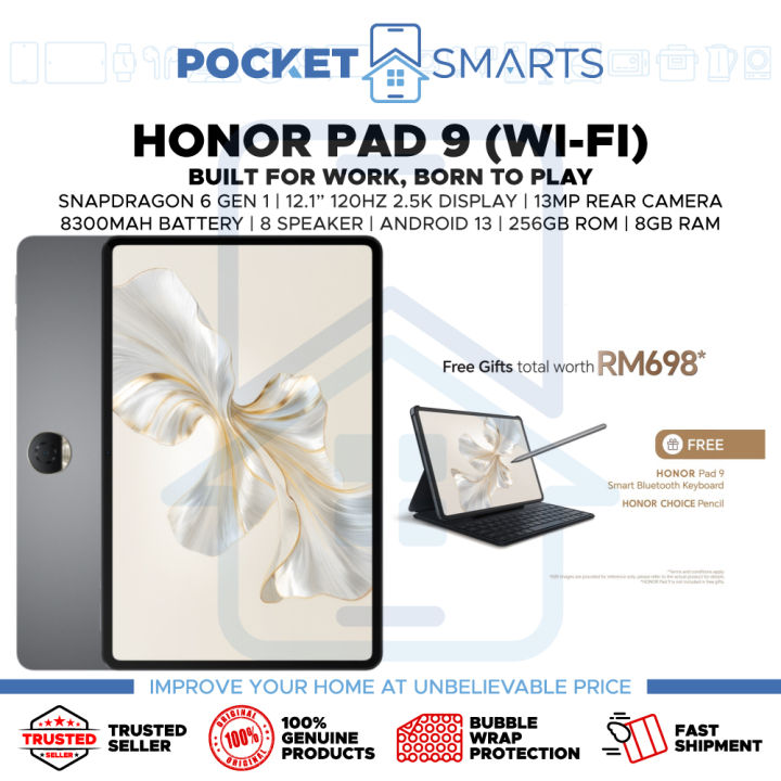 [Malaysia Set[ Honor Pad 9 Wi-Fi / Wi-Fi + 5G (256GB ROM | 8GB RAM) 1 ...