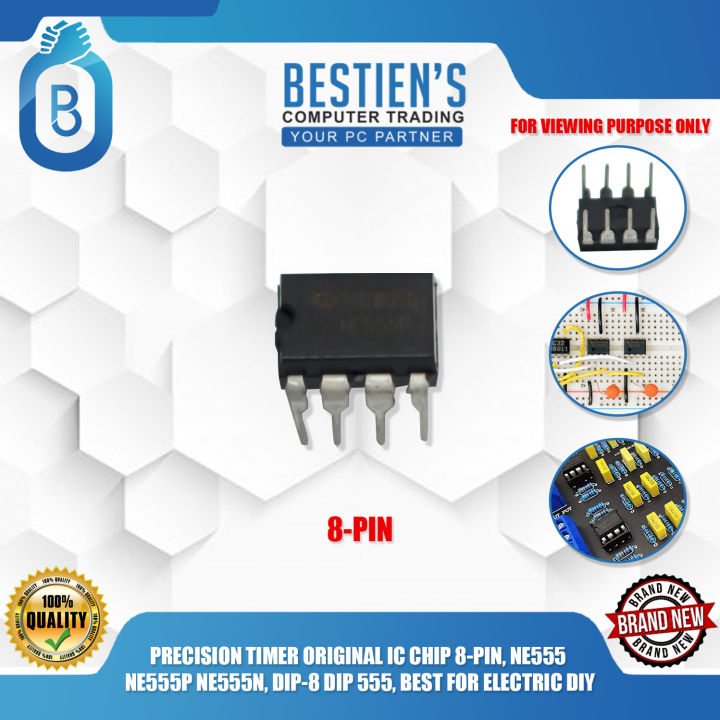 PRECISION TIMER ORIGINAL IC CHIP 8-PIN, NE555 NE555P NE555N, DIP-8 DIP 555, BEST FOR ELECTRIC ...