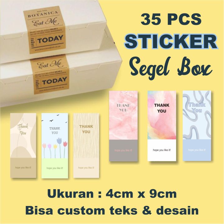 [35 PCS] Stiker/Sticker Segel Box (Seal Box/Label Packaging) | Lazada ...